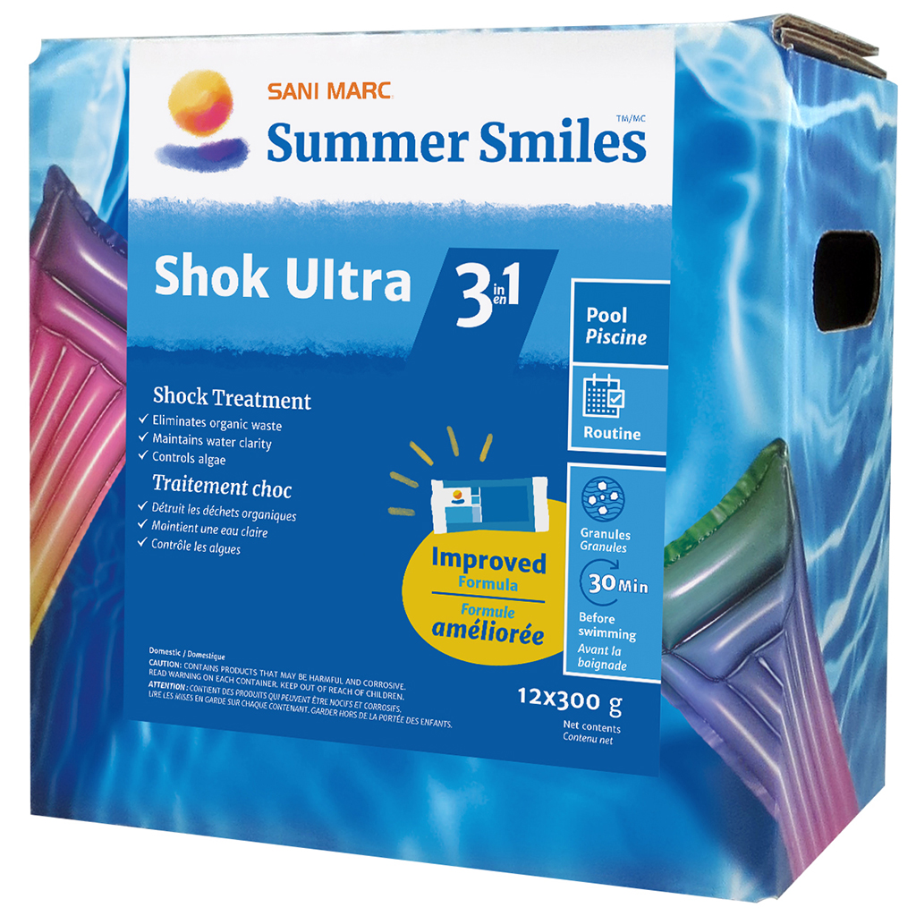 Traitement choc 3 en 1 en granule Summer Smiles Shok Ultra 300 g ...